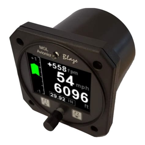 Mgl Avionics Blaze Asv 2 Operating Manual Pdf Download Manualslib