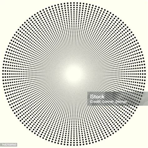 Full Circle Of Circle Shape Fading Pattern Stock Illustration
