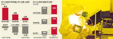 반도체 패권전쟁 낙수효과 기대반·디 소재株 고공비행 한국경제