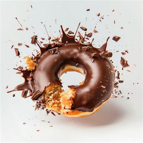 Exploding Donut Food Chocolate Explosion Free Photo Rawpixel