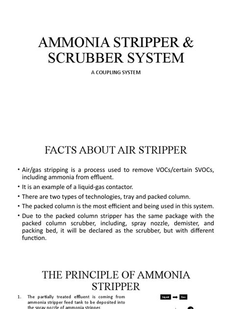 Ammonia Stripper And Scrubber System Pdf Industrial Processes Civil Engineering