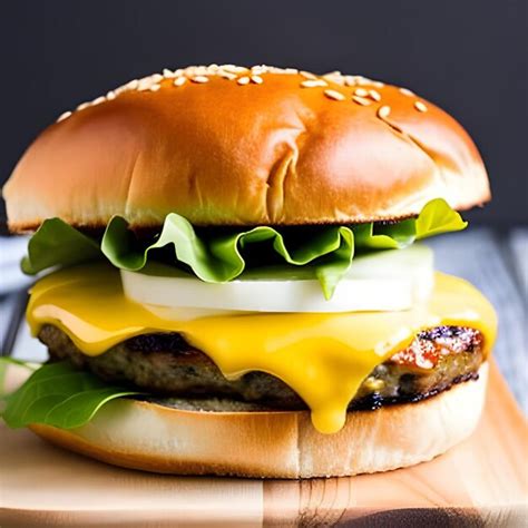Premium Photo A Cheeseburger With Lettuce And Tomato On It