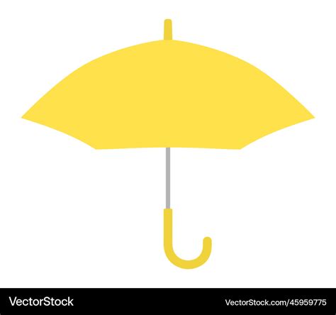 Yellow Umbrella Royalty Free Vector Image Vectorstock