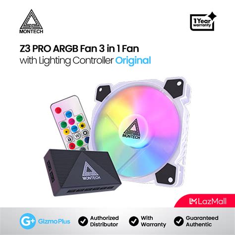 Montech Z3 Pro Addressable Argb 120mm Fan 3 Pack With Lighting Controller Lazada Ph