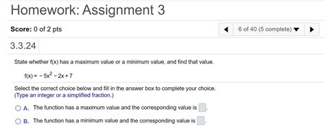 Solved Homework Assignment Score Of Pts Of Chegg