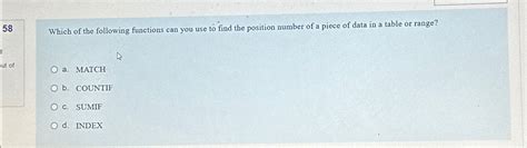 Solved 58 ﻿which Of The Following Functions Can You Use To