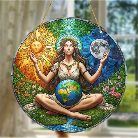 Gaia Goddess Earth Mother Symbol Suncatcheracrylic Window Sun Catcher