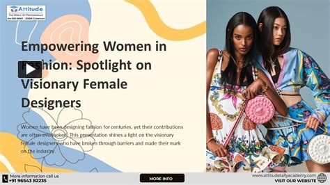 Ppt Empowering Women In Fashion Spotlight On Visionary Female