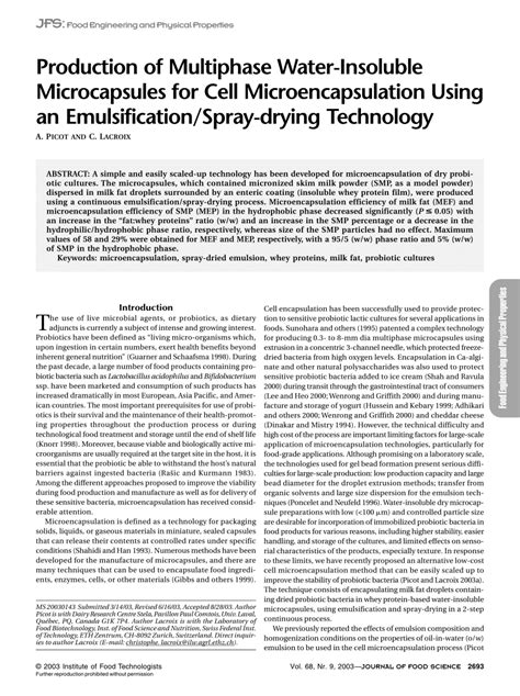 Pdf Production Of Multiphase Water‐insoluble Microcapsules For Cell Microencapsulation Using