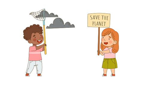 Sauvez La Planète Les Enfants Protègent Et Prennent Soin De La Nature