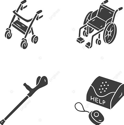 Icons For Mobility Aids And Devices Disability Healthcare Mobility