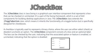 JAVA Jcheckbox In Simple And Easy Pptx