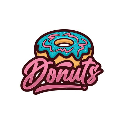 Logotipo De Diseño Vectorial De Donas Vector Premium