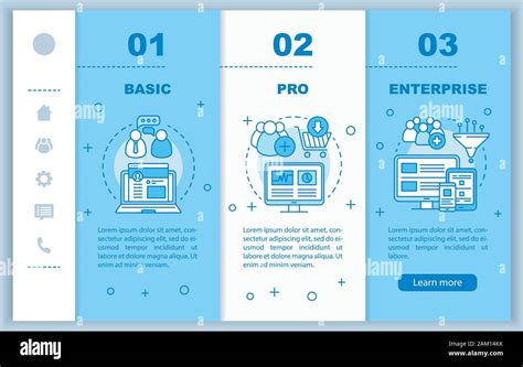 Digital Marketing Tools Subscription Onboarding Mobile Web Pages Vector Template Responsive