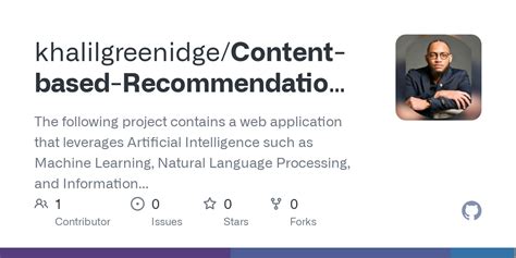 Github Khalilgreenidge Content Based Recommendation System The