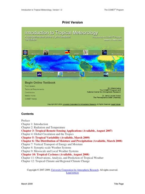Print Version Introduction To Tropical Meteorology Version 13 The