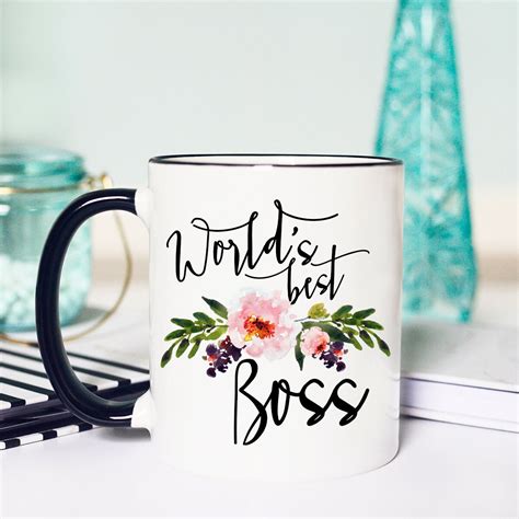 Worlds Best Boss Mug Coffee Mug Worlds Best Boss Boss T Etsy