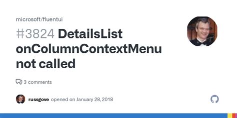 detailslist oncolumncontextmenu not called · issue 3824 · microsoft