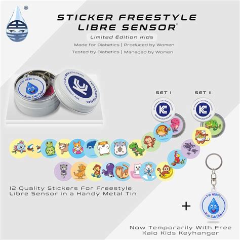 Set Of 12 Freestyle Libre Sensor Stickers With Reusable Tin Etsy