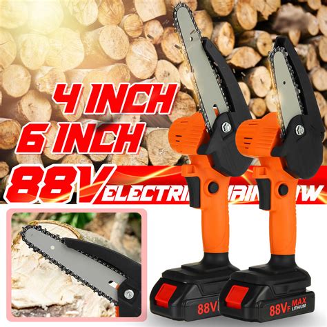 เลื่อยไฟฟ้า4นิ้ว6นิ้ว เลื่อยโซ่แบบพกพาและไร้สาย Gergaji Elektrik