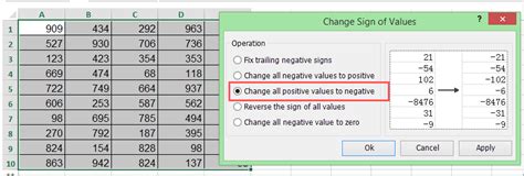 How To Change Positive Numbers To Negative In Excel