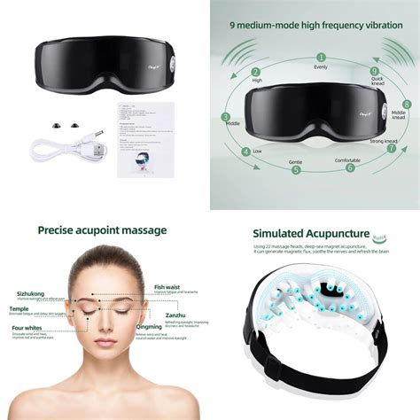 XOCHNGH Eye Massager Therapy Vibrator Smart Eye Massage Instrument ...
