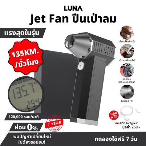 [ประกัน1ปี] แรงสุดในรุ่น เครื่องเป่าลมแบบพกพา Jet Fan เทอร์โบแฟน