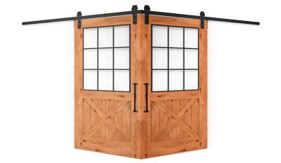 Chalet Corner Barn Door Rustica