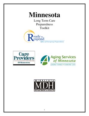 Fillable Online Leadingagemn Long Term Care Preparedness Toolkit