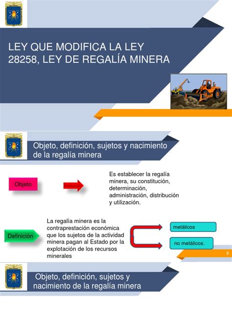 Ley De Regalia Minera Pdf Pago De Regalías Minería