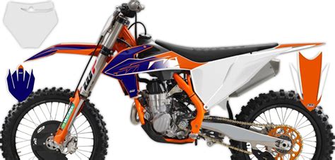 Ktm Sxf Orangenavy Factory 21 Semi Custom Rad Graphics Kit