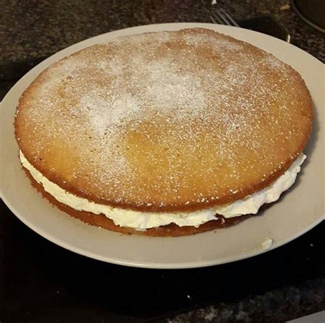 Traditional Victoria Sponge With Strawberry Jam