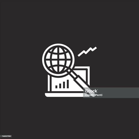分析圖示填充分析圖示的網站設計和移動應用程式開發分析圖示從填充的電子商務集合隔離在黑色背景向量圖形及更多互聯網圖片 互聯網 商務 圓形
