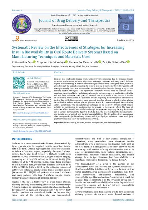 Pdf Systematic Review On The Effectiveness Of Strategies For Increasing Insulin