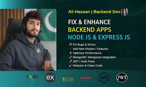 Fix Bugs Errors Or Enhance Your Node Js Express Backend App By Webdevhassan Fiverr