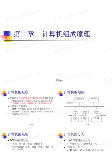 《计算机组成原理》ppt模板下载 编号qgbrogjy 熊猫办公