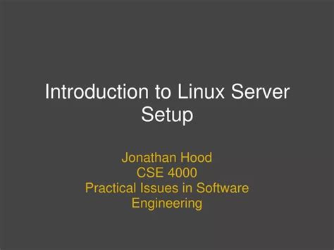 Ppt Introduction To Linux Server Setup Powerpoint Presentation Free