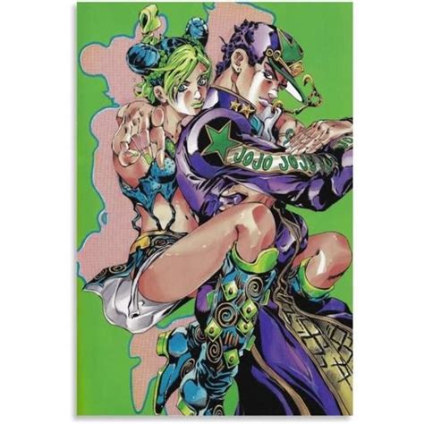 Jojos Bizarre Adventure Stone Ocean Poster Japonais Sur Toile Et
