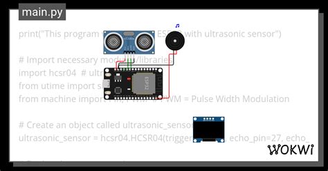 Esp32 Ultrasonic Oled Buzzer Copy Wokwi Esp32 Stm32 Arduino