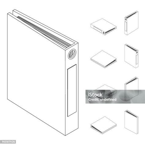 아이소메트릭 폴더 라인 다양한 각도의 문서가 있는 사무실 폴더의 큰 이미지 집합입니다 0명에 대한 스톡 벡터 아트 및 기타 이미지 0명 개념 관료 Istock