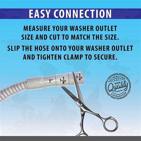 Ft Washing Machine Drain Hose Washer Drain Hose Extension Kit Universal Washing Machine