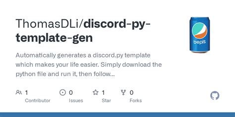 GitHub ThomasDLi Discord Py Template Gen Automatically Generates A