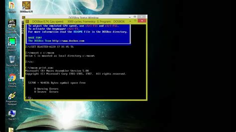 How To Start Up With Dos Box Assembly Languageu Youtube