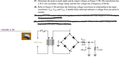 Video Solution 27 Determine The Peak To Peak Ripple And A 36 Vrms