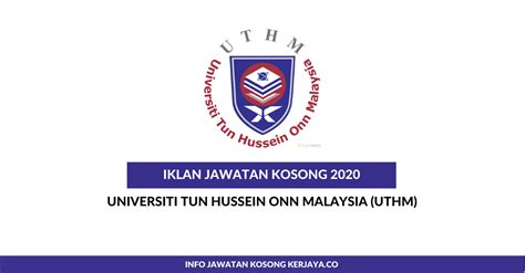 Jawatan Kosong Terkini Universiti Tun Hussein Onn Malaysia Uthm ~ Research Assistant • Kerja