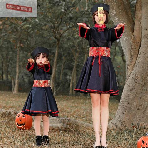 【熱賣 免運】萬聖節服裝 兒童cosplay服裝 吸血鬼復古萬圣節僵尸服萬圣節服裝成人連衣裙送貼紙 派對洋裝 萬聖節裝扮 蝦皮購物
