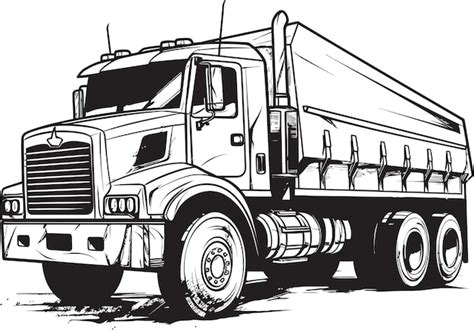 Sketchy Cargo Carrier Dump Truck Sketch Icon Dump Truck Blueprint