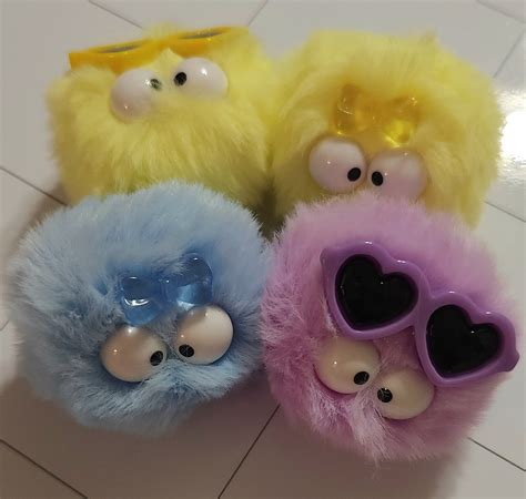 Faux Fur Fluffy Pom Poms Croc Shoe Charms W Sun Glasses Bows Etsy