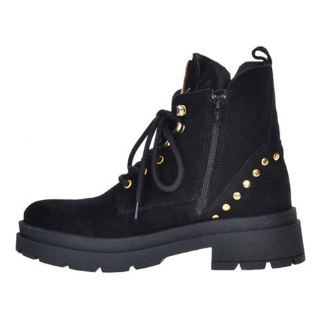 Bocanci Dama Din Piele Intoarsa Neagra Riva