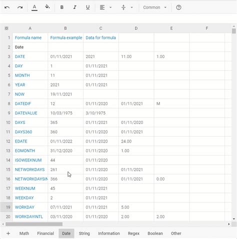 Dhtmlx Spreadsheet 42 With 130 New Functions Boolean Operators